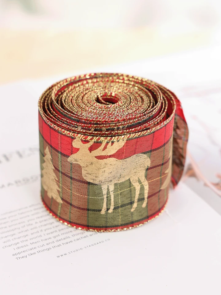 Burlap Reindeer Ribbon