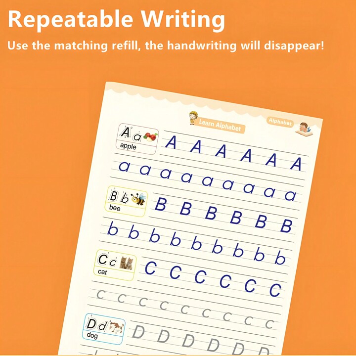 5 Copies Magic Practice Copybook Reusable Writing Calligraphy Practice ...