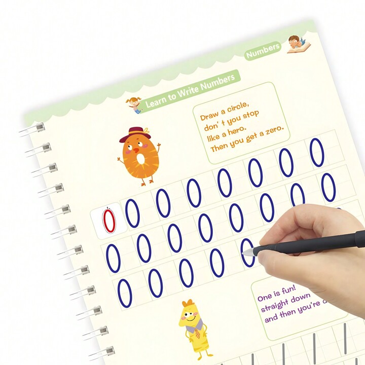 5 Copies Magic Practice Copybook Reusable Writing Calligraphy Practice ...