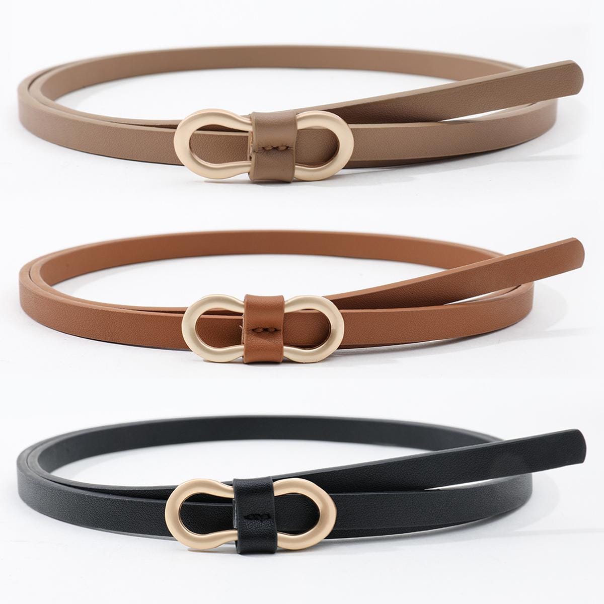 3 piezas Cinturón con hebilla metálica | Moda de Mujer | SHEIN México
