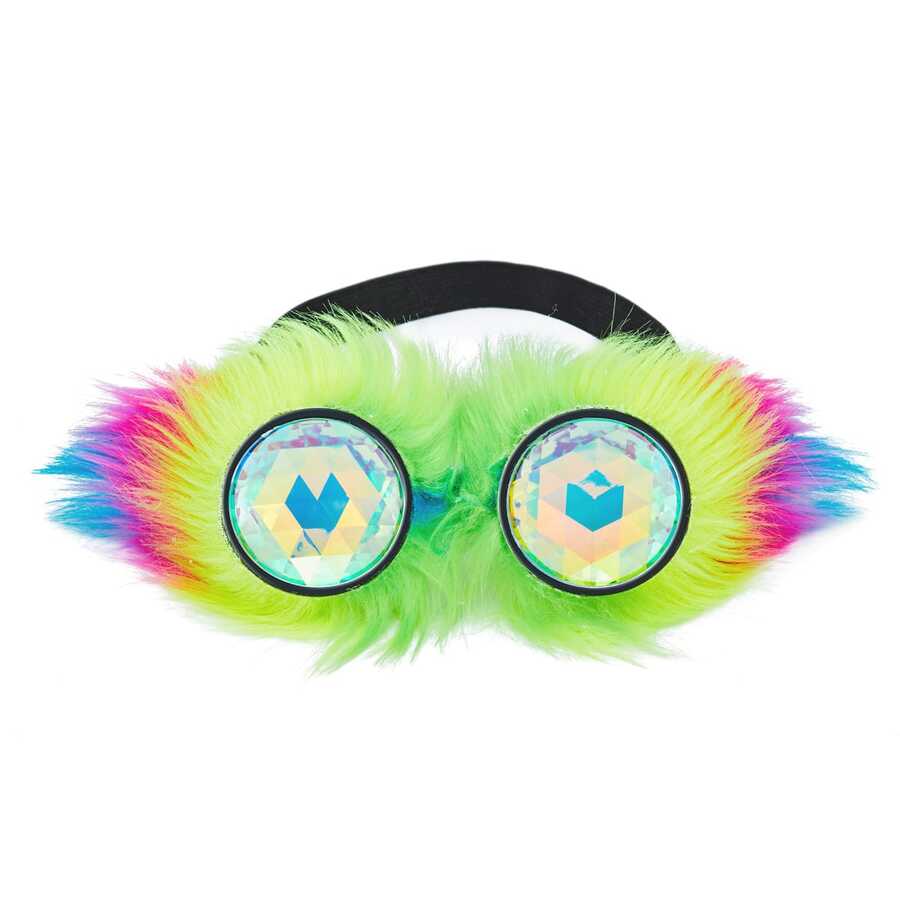 Steampunk Goggles With Colored Lenses & Ocular Loupe For Rave Party ...