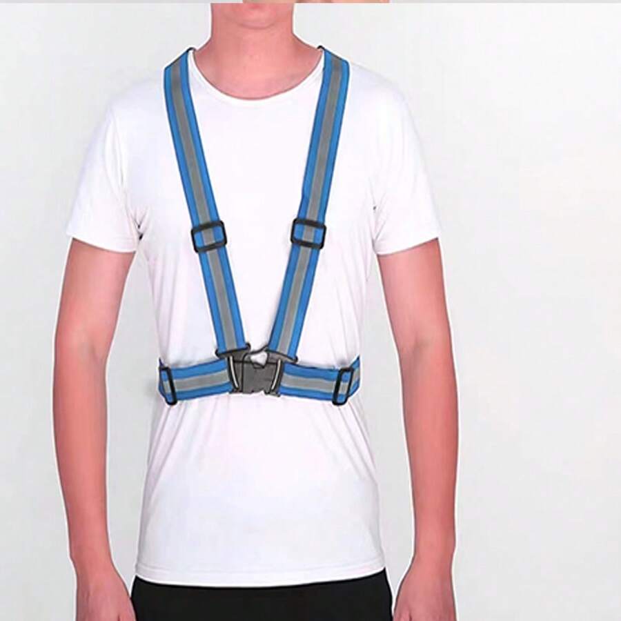 Adults' High-Visibility Blue Reflective Belt For Riding And Night ...