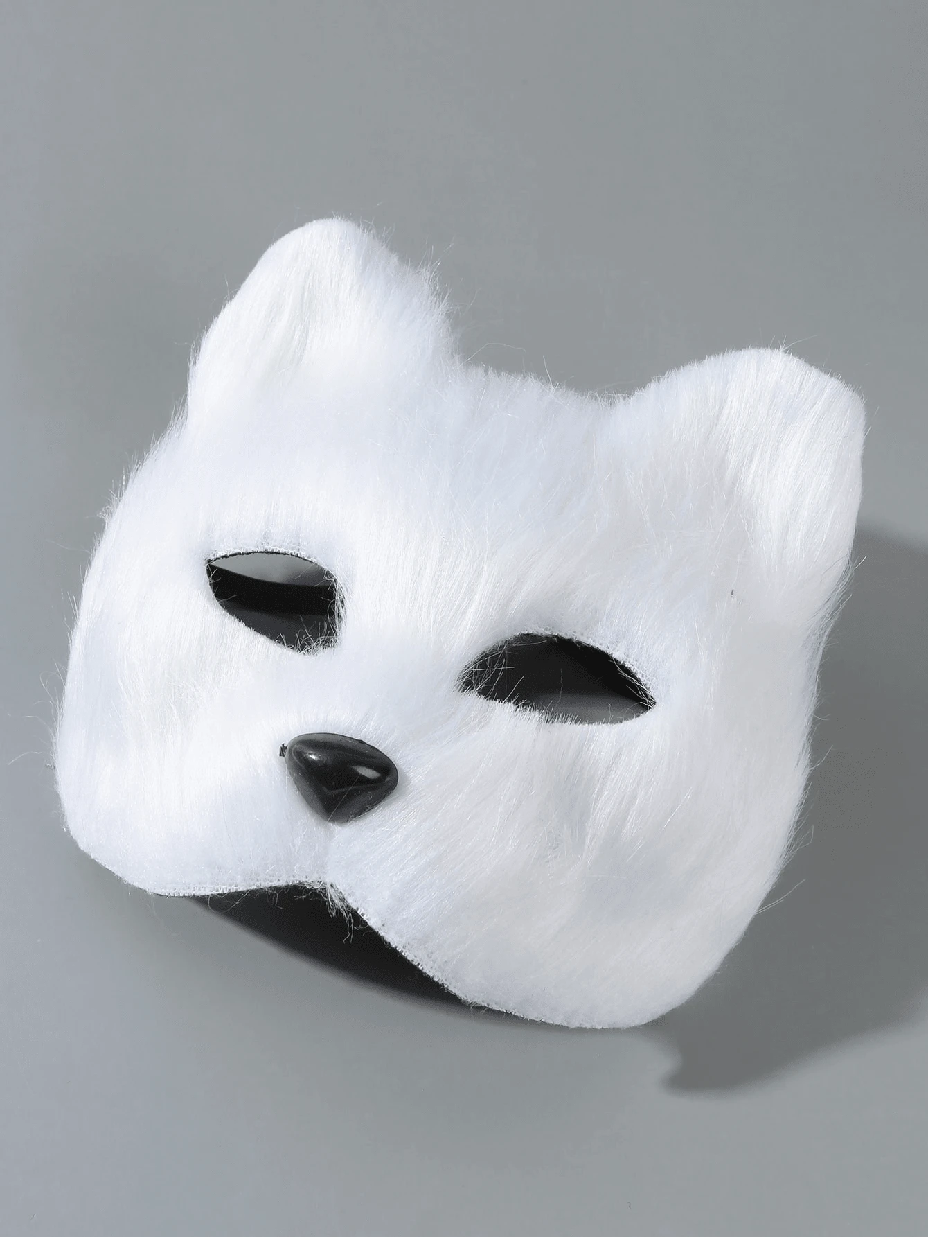 1pc Women's Half Face White Fox Mask Suitable For Parties And Festivals ...