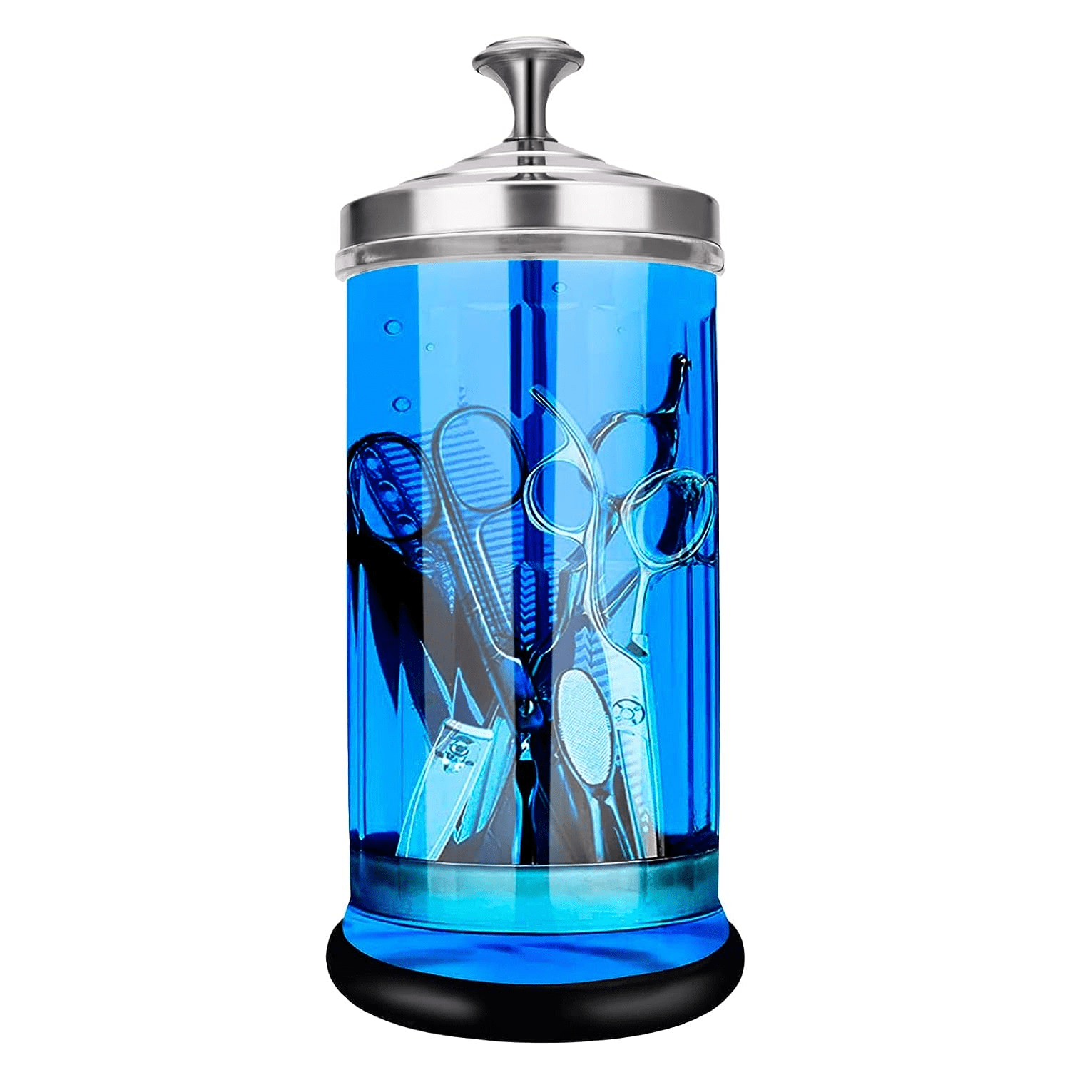 Disinfectant Jar Barber Sterilizer Jar Durable Glass Jar for Nail Tools ...