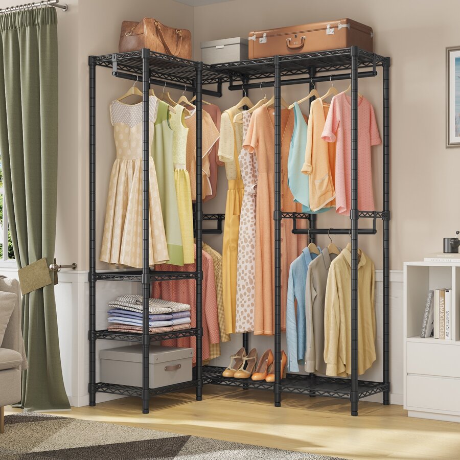 VIPEK L40 Medium Size Garment Rack Corner Closet Rack Freestanding L ...