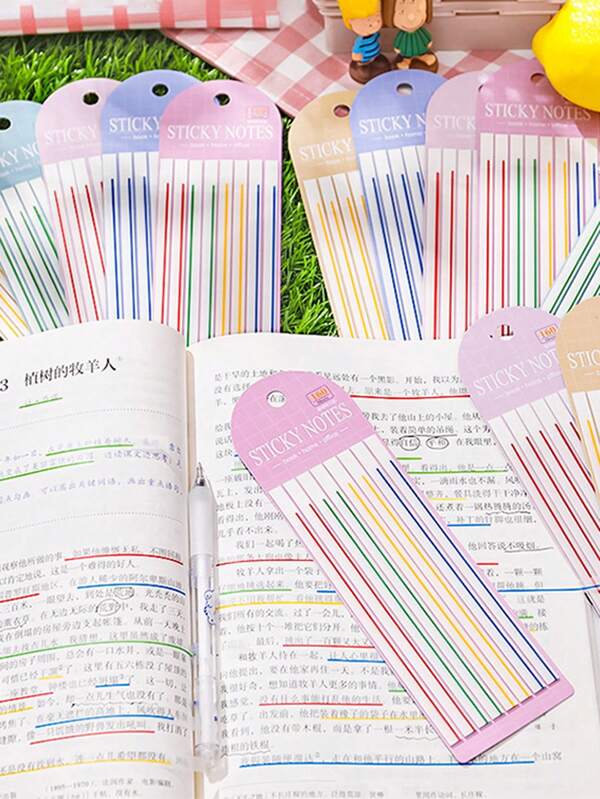 2 Sets 320sheets Highlighter Transparent Sticky Notes With Ultra-fine ...