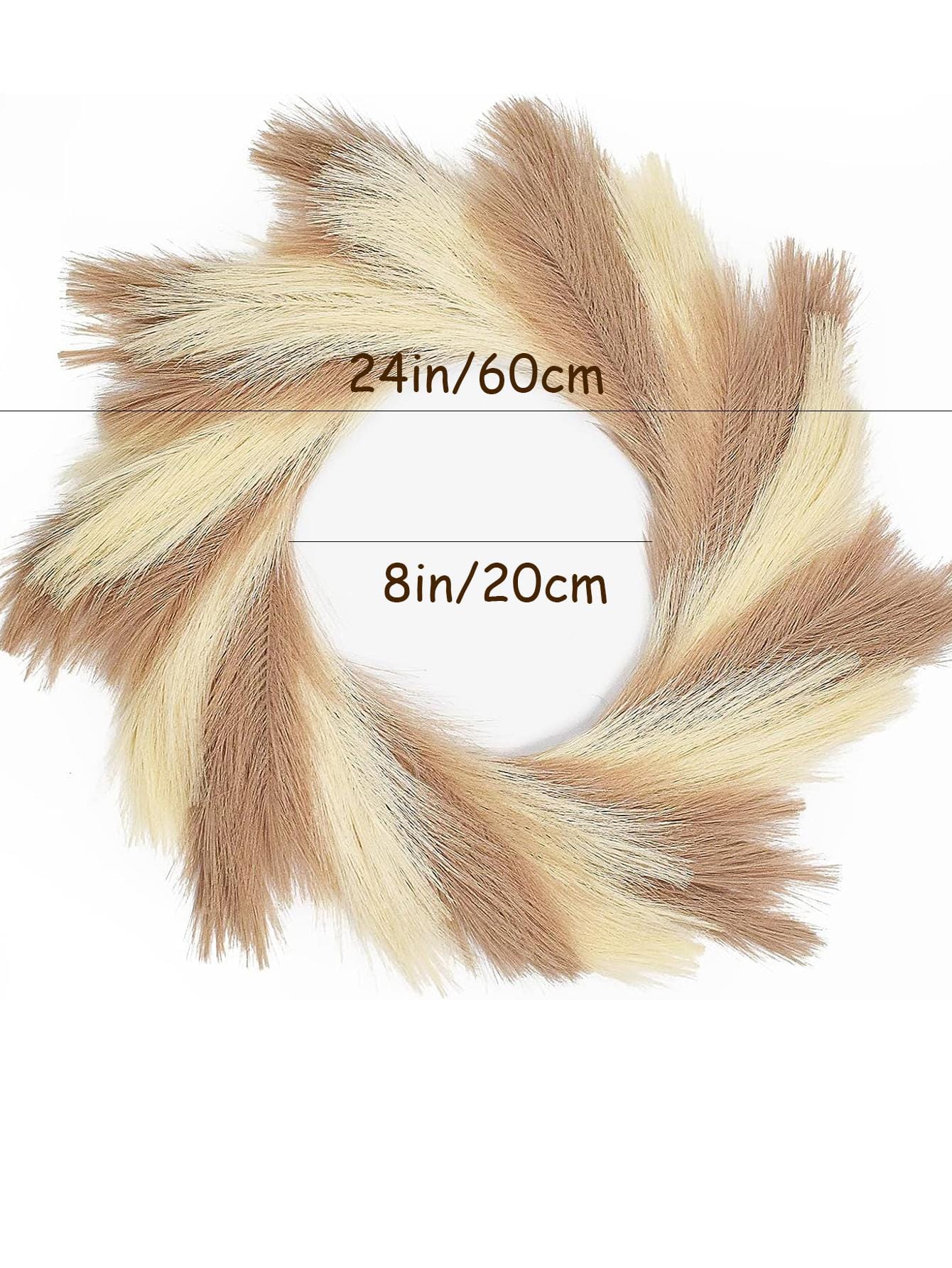 24'' Pampas Wreath, Modern Pampas Grass Wreath for Front Door,Boho ...