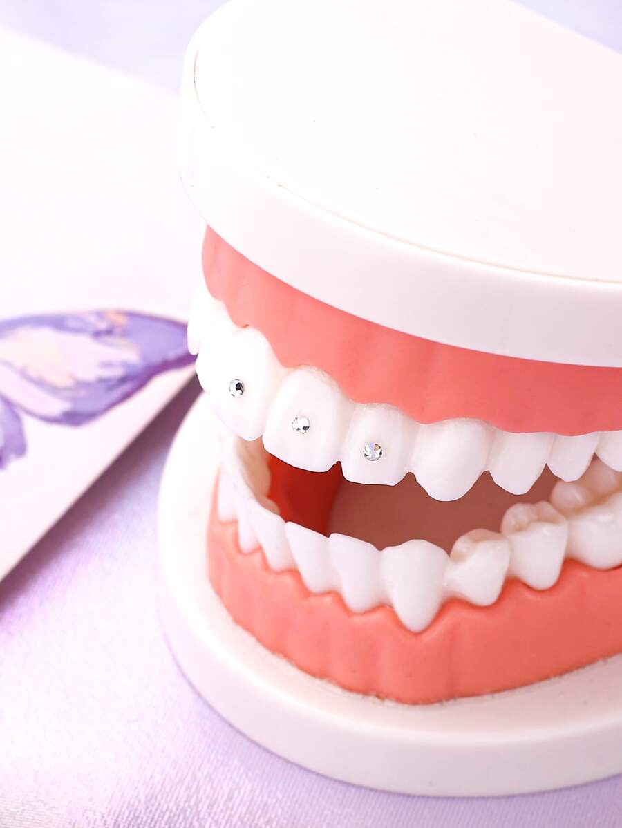 1box White Rhinestone Teeth Decoration | SHEIN USA