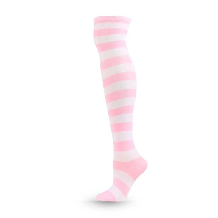 Wide Striped Long Tube Socks
