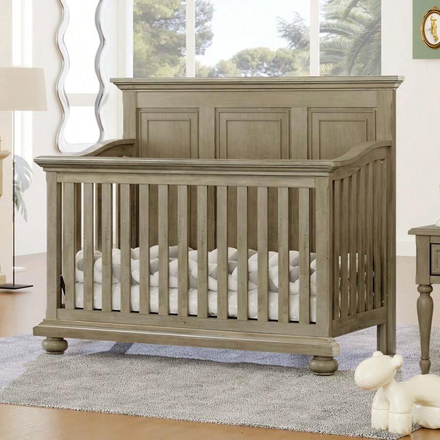 Merax Traditional Farmhouse Style 4-In-1 Full Size Convertible Crib ...