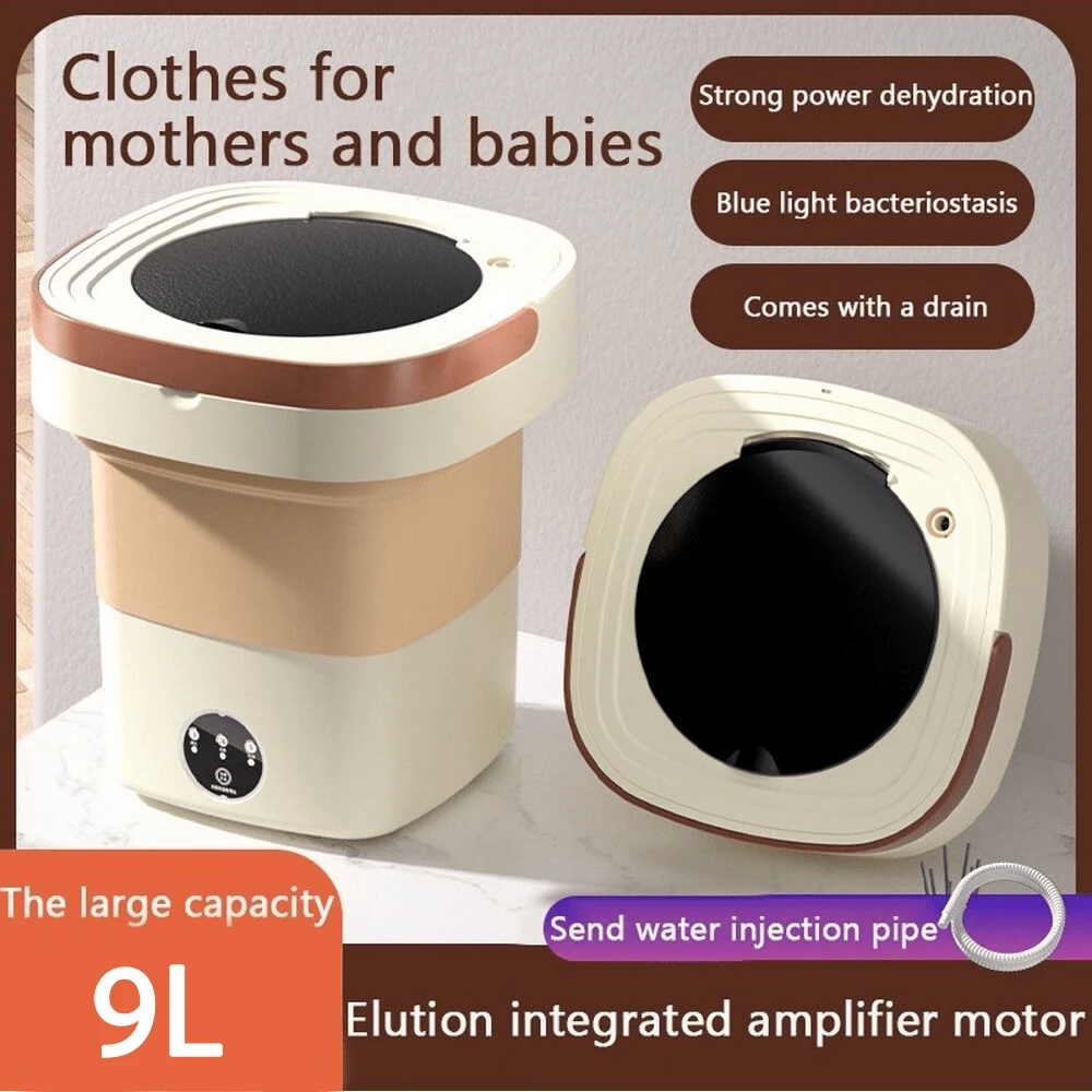 1 foldable washing machine with multi-specification plug, with rotary ...