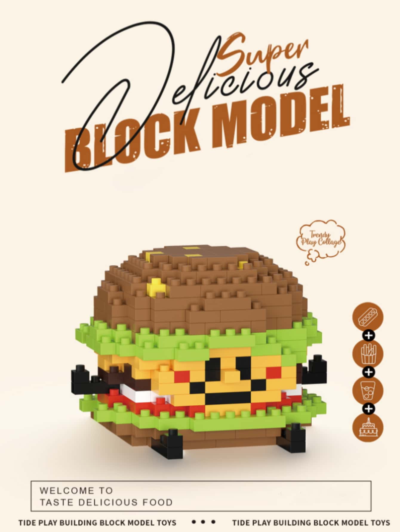 Building Blocks Creative Toy - Cheeseburger | SHEIN USA