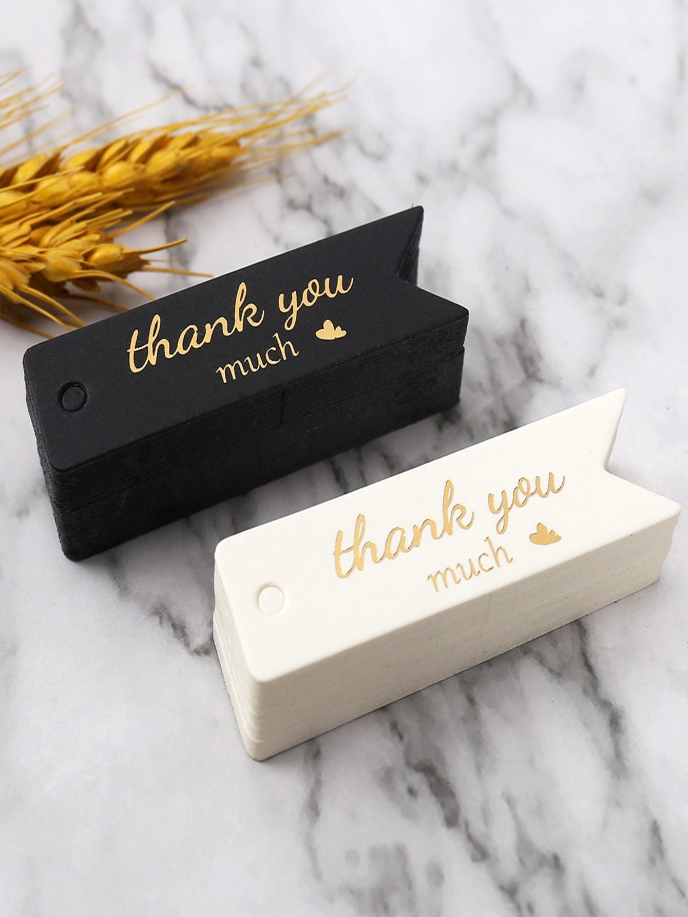 100st Letter Grafische Cadeaupapier Tag Met Lint | SHEIN Nederland