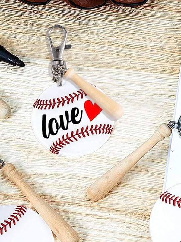18 Set Baseball Softball Acrylic Keychain Kit with Miniature Baseball ...