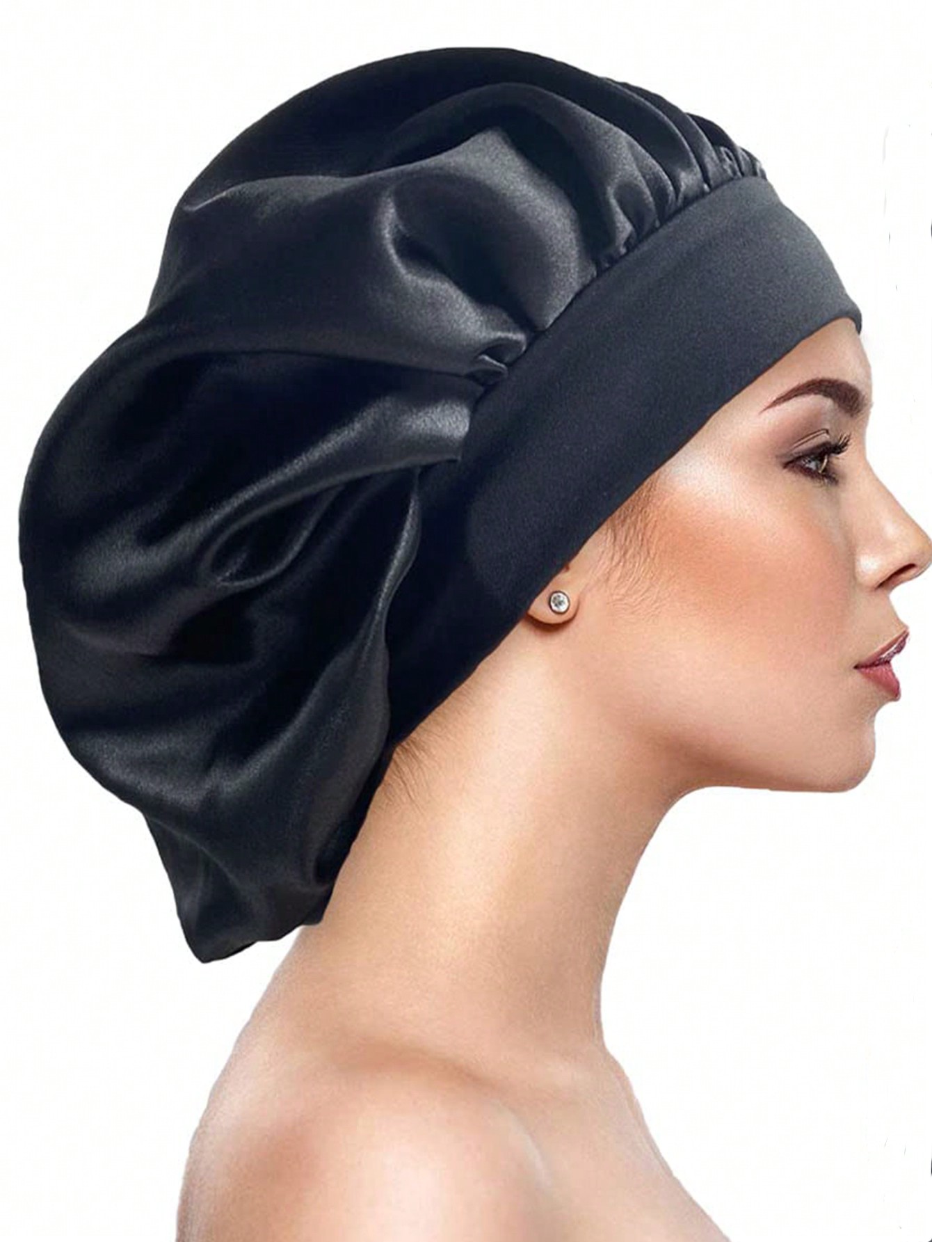 1pc Satin Bonnet For Sleeping Hair Wrap Head Cover Scarf Protect Braids ...