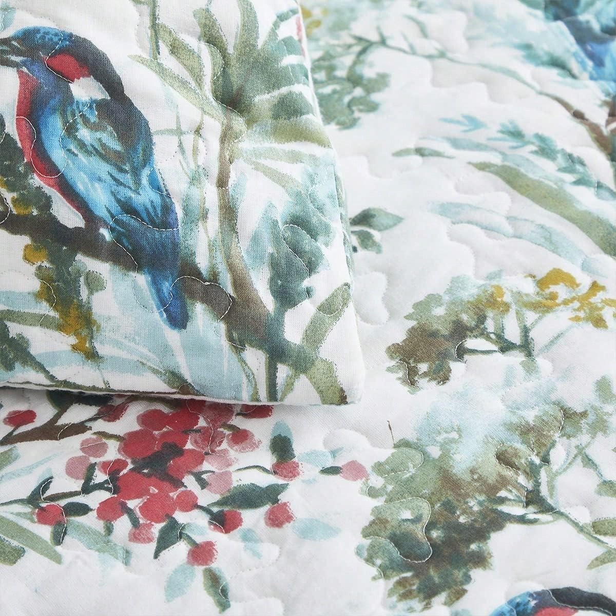 Brandream Print Quilt Set Cotton Birds Bedding Hummingbirds Quilted ...