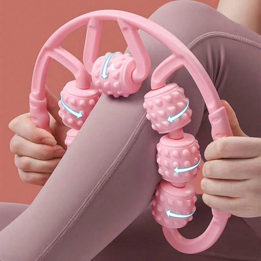 7 Wheel Shaped Leg Massager, Muscle Relaxation Roller For Thighs And ...