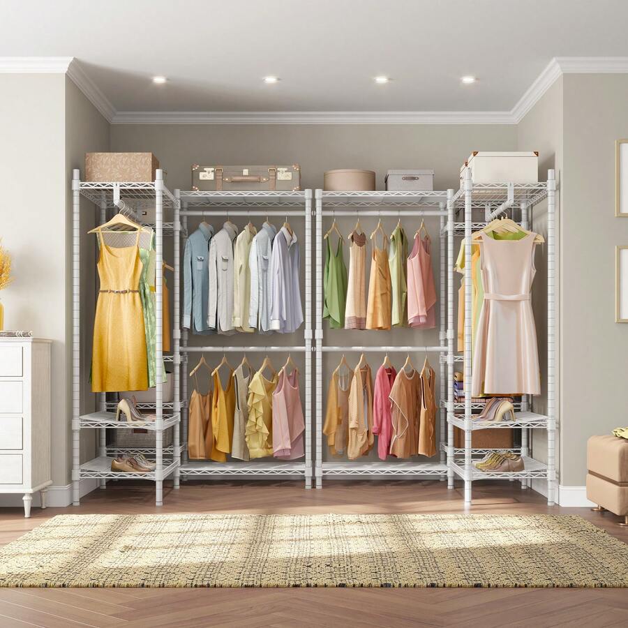 VIPEK L8i Basic Heavy Duty Garment Rack L-Shaped Wardrobe Space-Saving ...