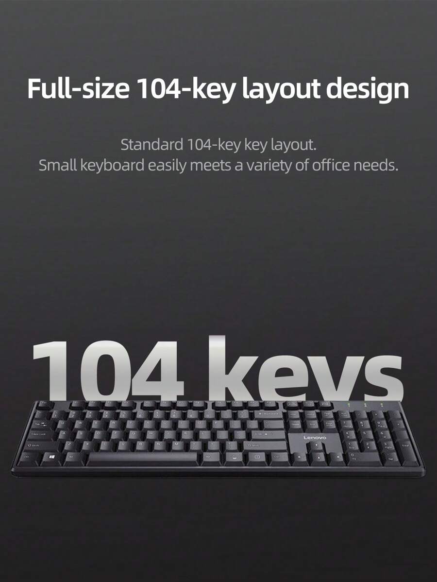 Lenovo MK11 Wired Keyboard and Mouse Combo for Windows, Optical Wired ...