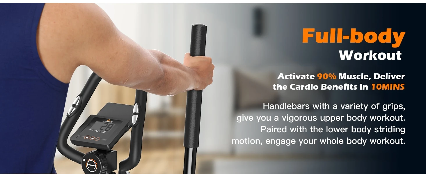 UPGO Pro Cardio Climber Stepping Elliptical Machine, 3 in 1 Elliptical ...