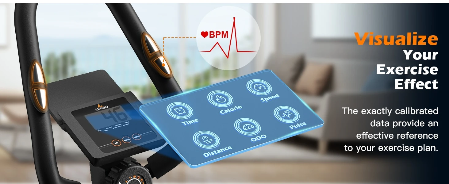 UPGO Pro Cardio Climber Stepping Elliptical Machine, 3 in 1 Elliptical ...