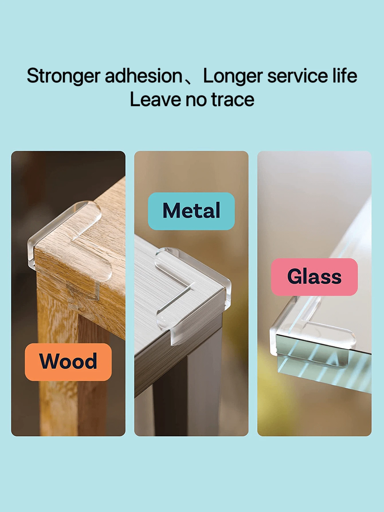 8pcs PVC Adhesive Table Corner Protector Baby, Clear Anti-Bump Table ...