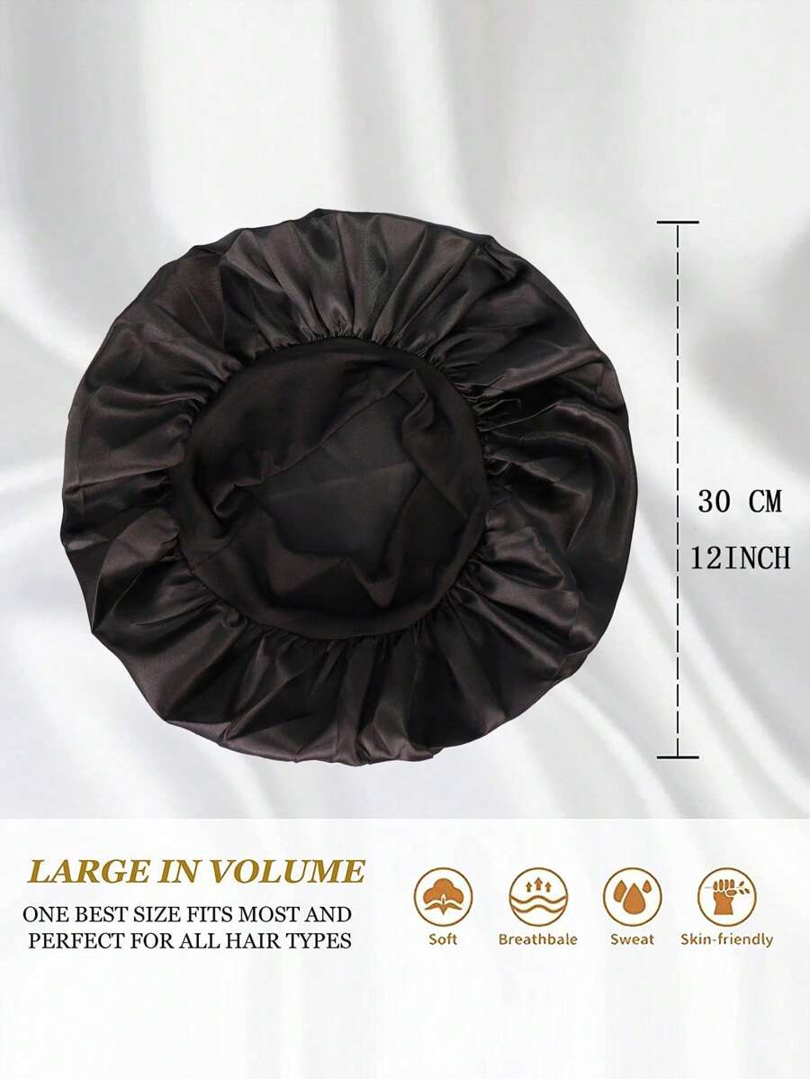 1pc Satin Bonnet For Sleeping Hair Wrap Head Cover Scarf Protect Braids ...