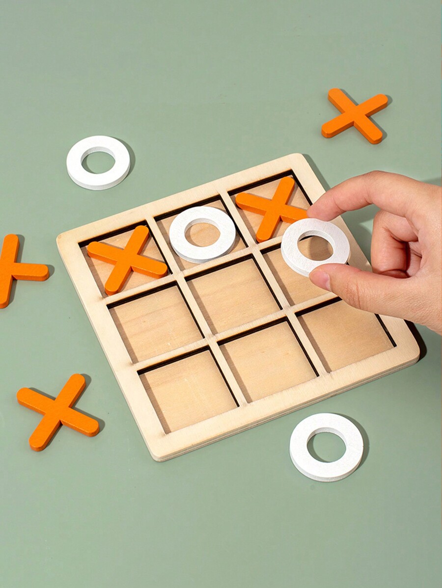 A Wooden Xo Triple Tic Tac Toe Toy Nine Palace Grid Three Men Chess ...