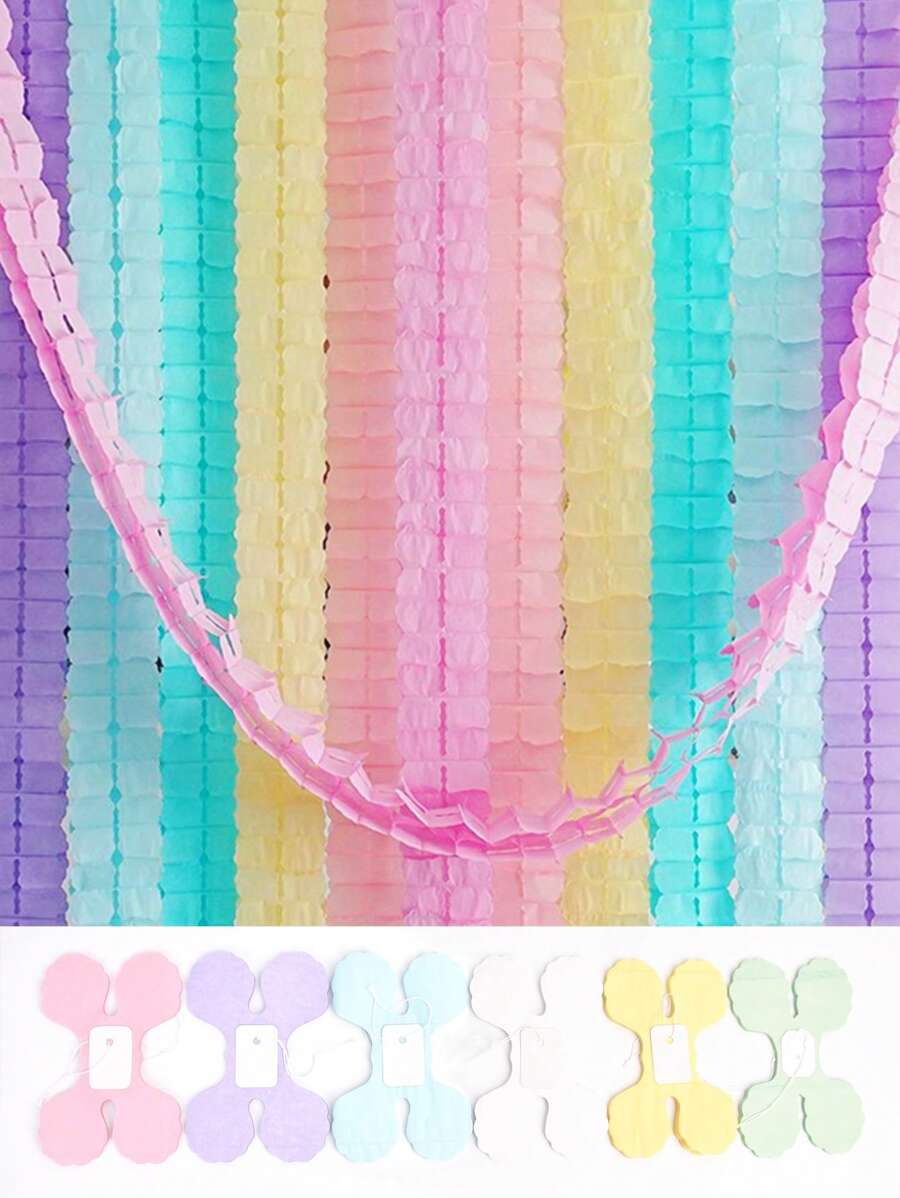 1pc 3m Four Leaf Clover Paper Tinsel Garlands For Baby Shower Pastel ...