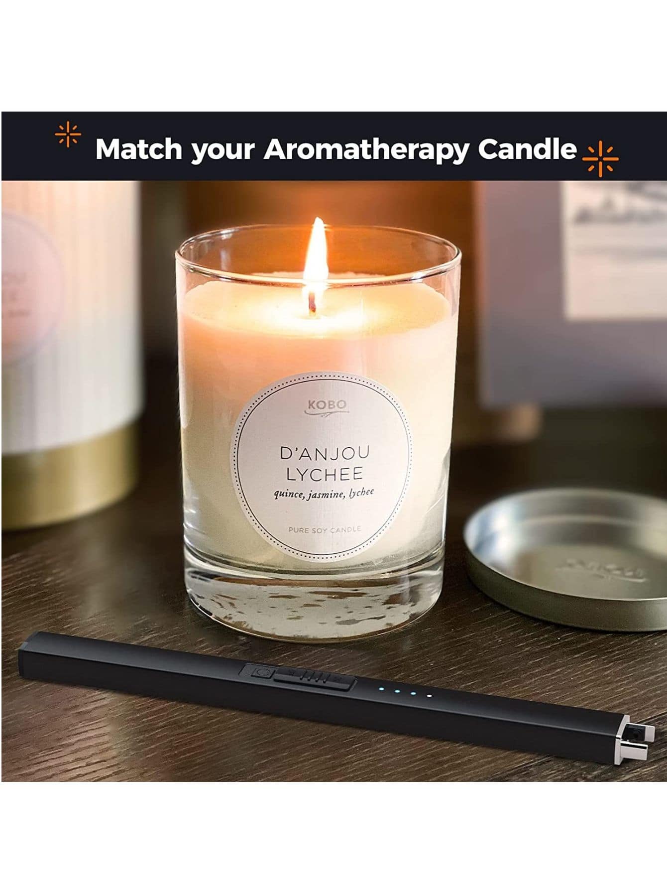 2PCS Lighter Electric Lighter Candle Lighter USB Lighter Rechargeable ...