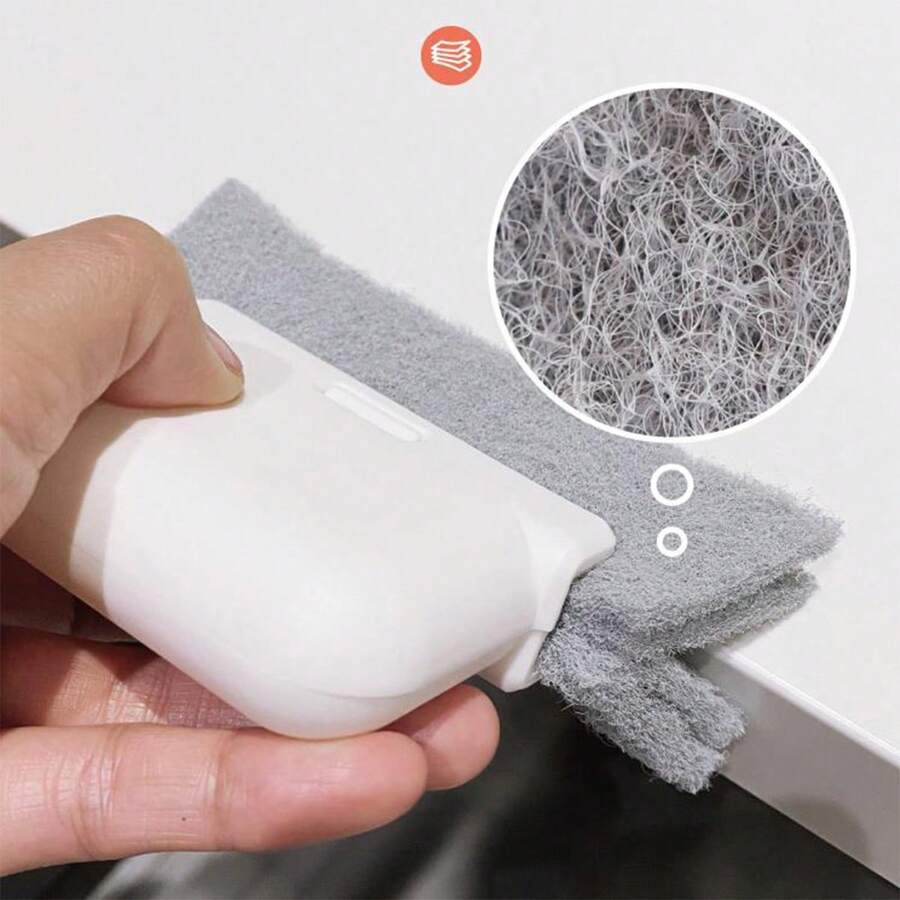 1pc 2-in-1 Detachable Cleaning Brush For Window Groove Crevice, Door ...