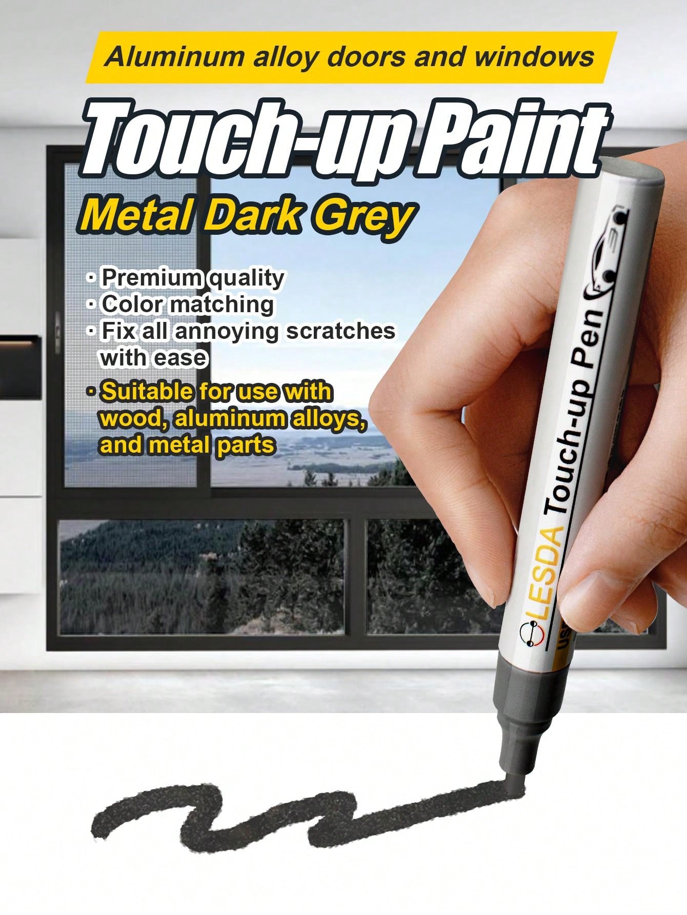 Car Door & Window Metal Deep Gray Touch Up Paint Pen | SHEIN USA