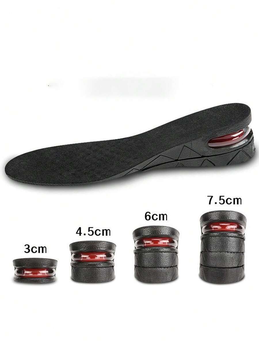1 Pair Multilayer Inner Height Increase Shoe Insoles, Detachable Shoe ...