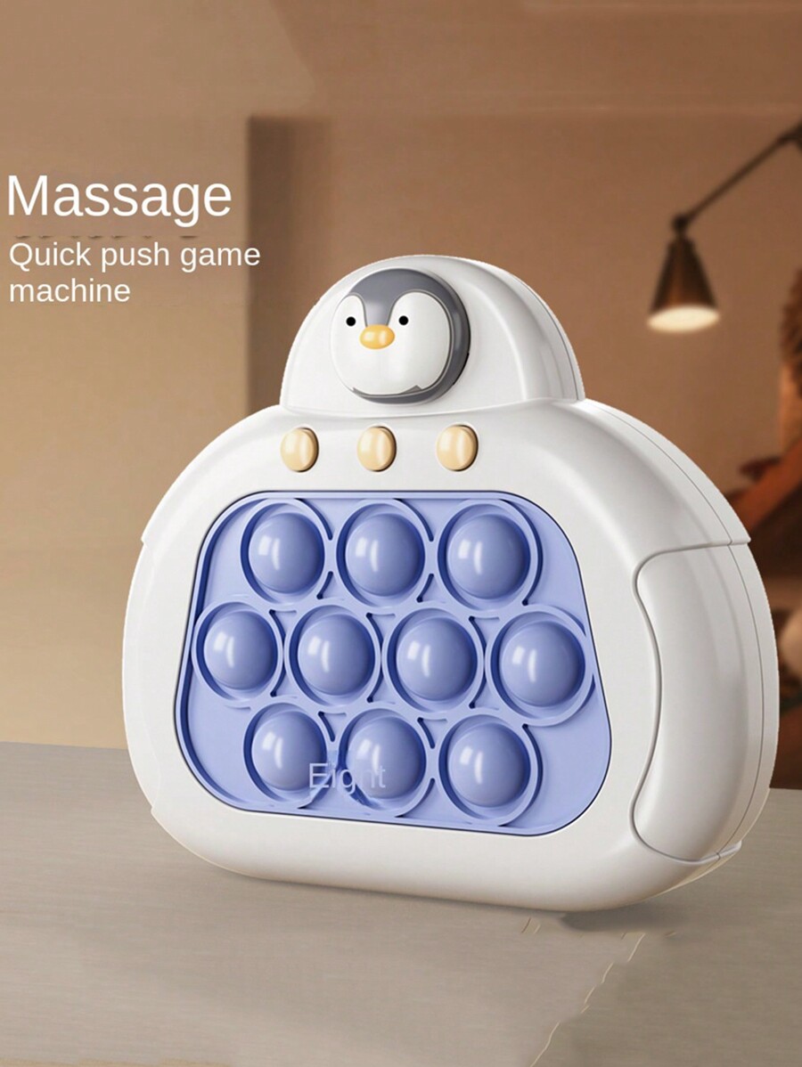 1pc White Penguin Style Push-along Game Machine With Cartoon Animal ...