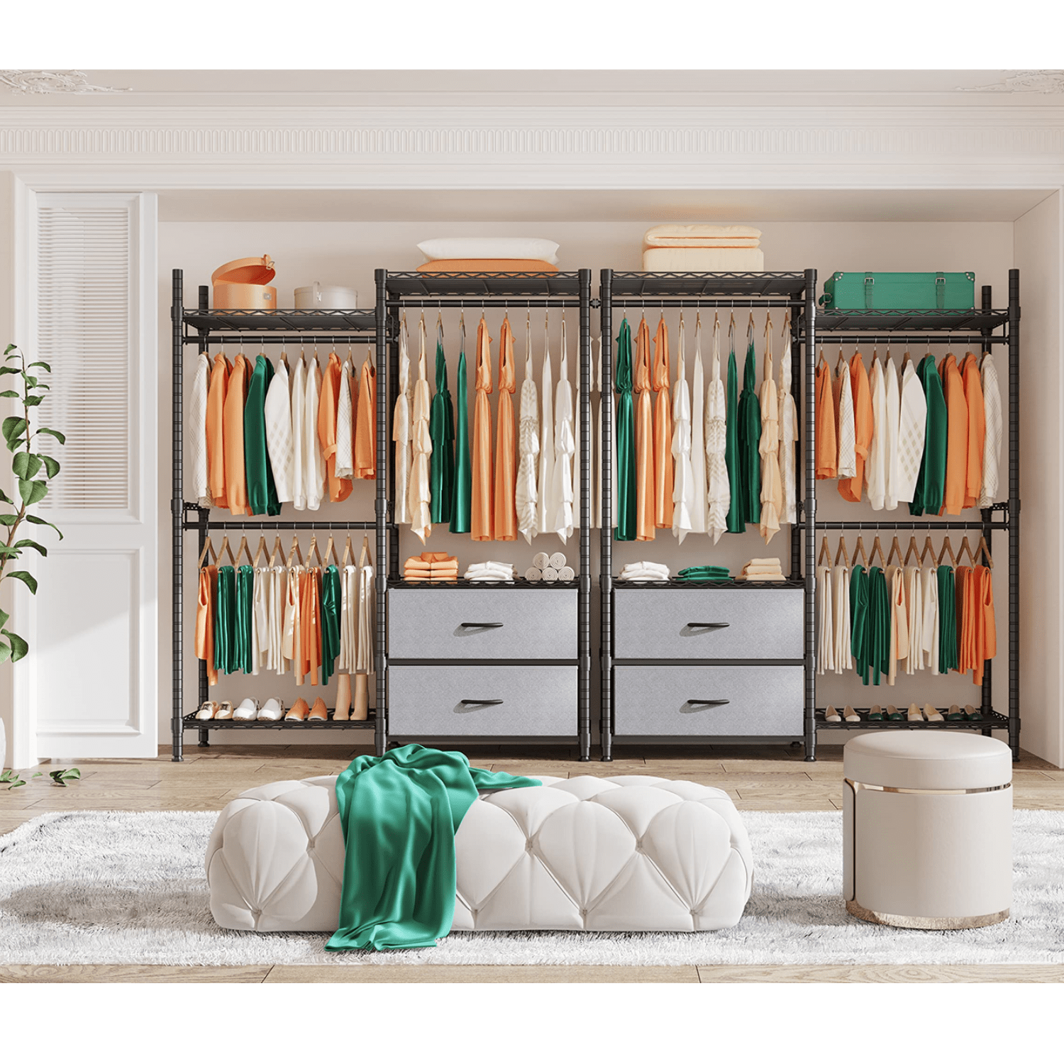 Clothes Racks for Hanging Clothes Rack Heavy Duty Load 620LBS Clothing ...