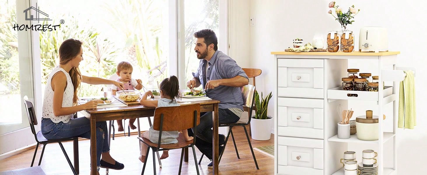 Kitchen Islands With Storage, Lockable Utility Kitchen Carts On Wheels ...