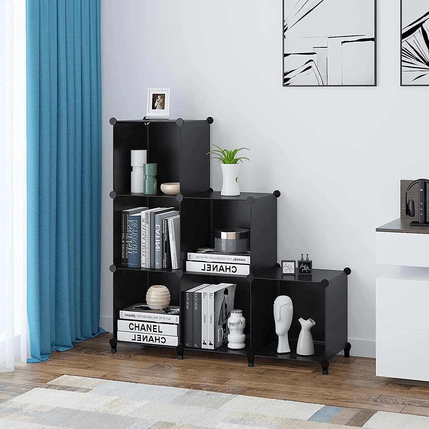 6-Cube Storage Organizer, Closet Organizer Storage Cabinet Shelf ...