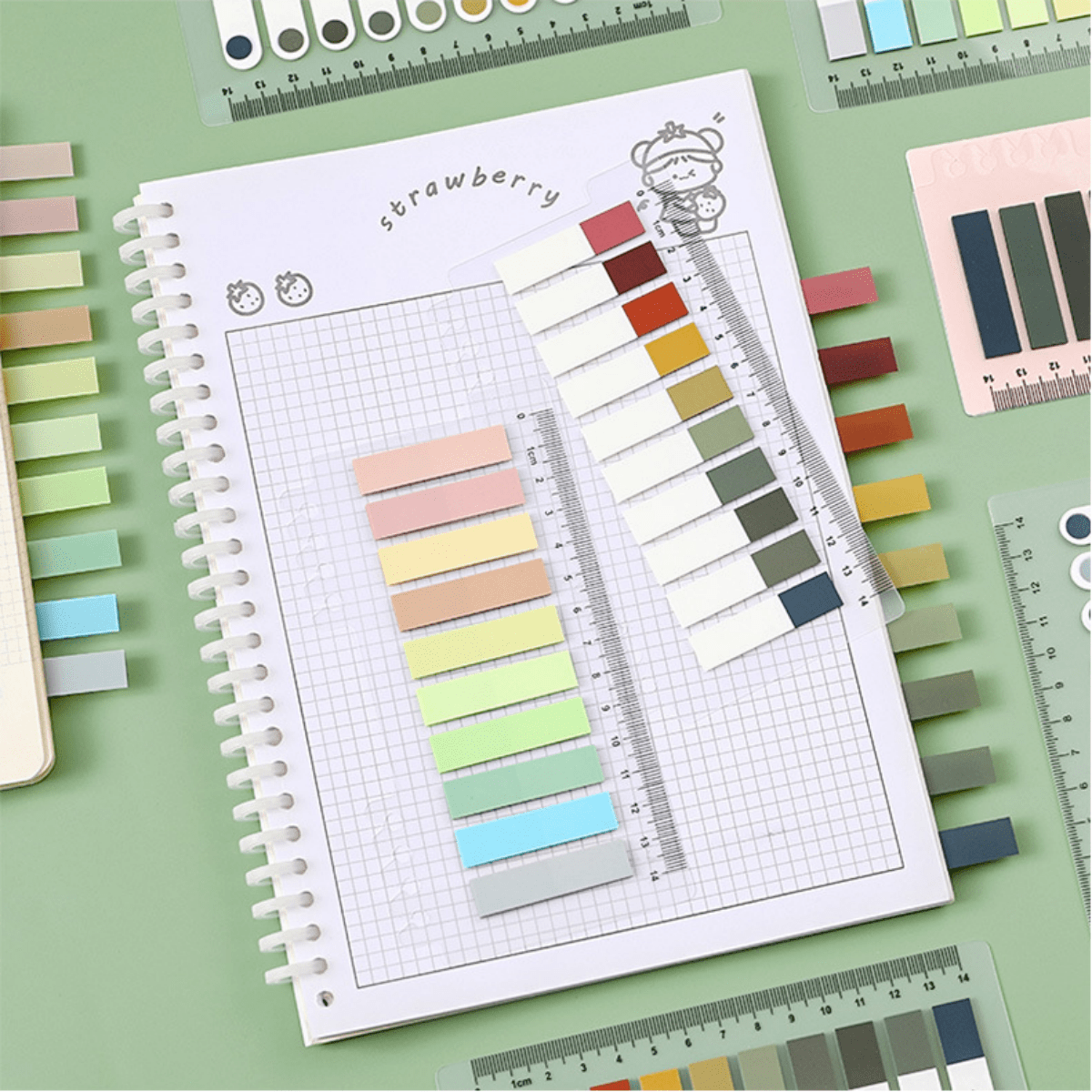 Grass & Dots Sticky Notes Index Tabs Labels | SHEIN USA