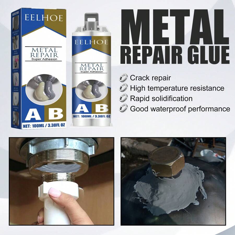 Magic Repair Glue AB Metal Strength Iron Bonding Heat Resistance Cold ...