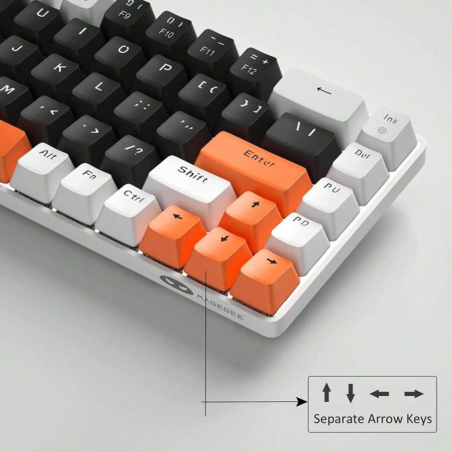 MageGee Box 60% Mechanisch Gaming Toetsenbord Bedraad Toetsenbord Blauw ...