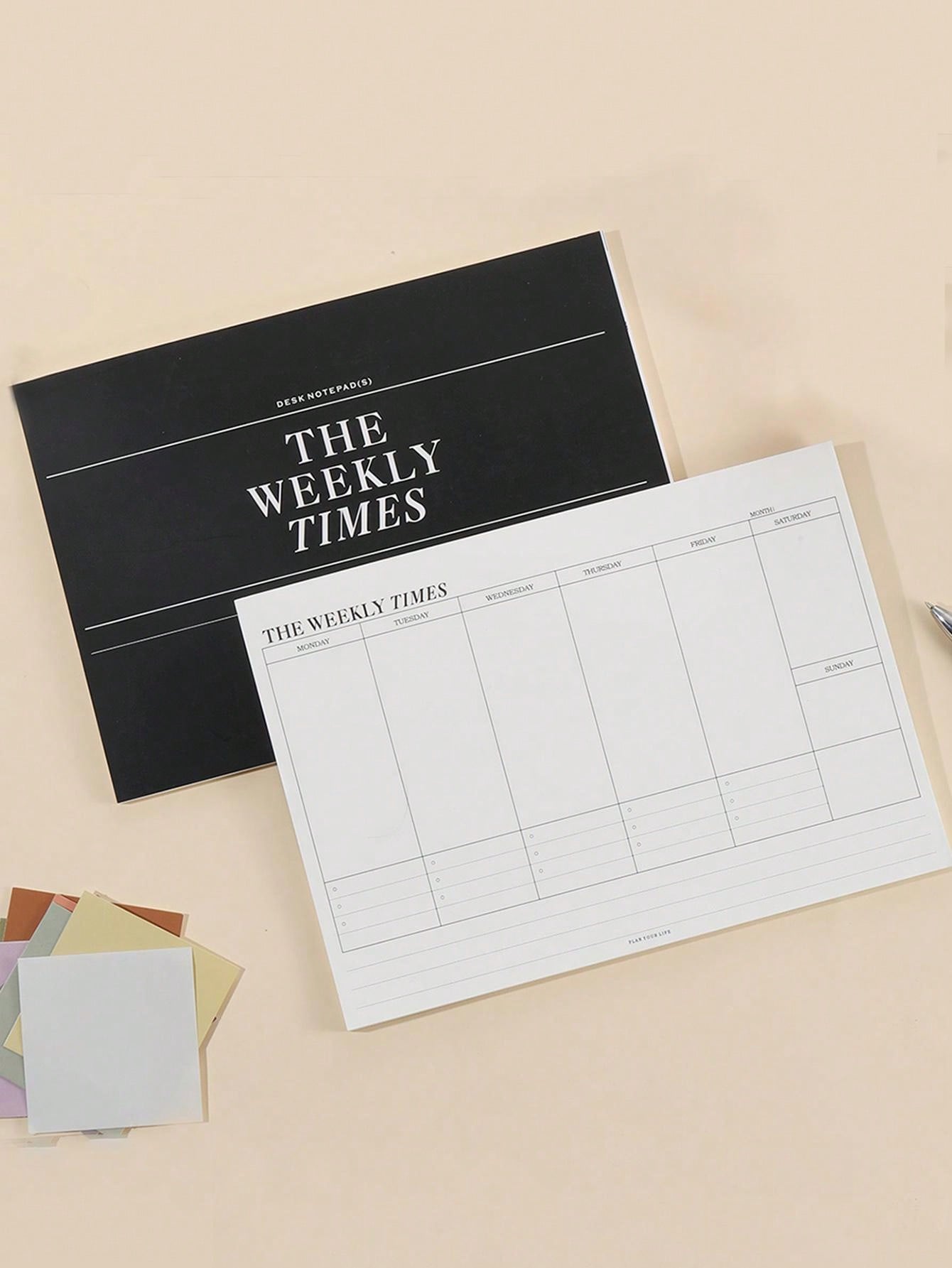 One Piece Black Card Weekly Plan, Simple And Fresh, Tearable, Work Week ...