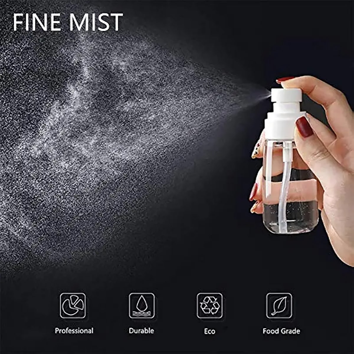 2pcs Spray Water Bottle Hair Mister, 100ml/60ml/30ml Fine Mist Stylist ...