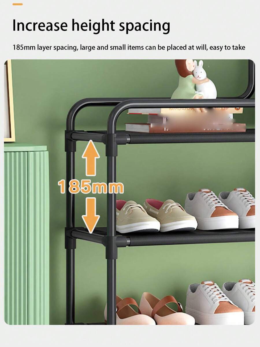 5-tier Black Shoe Rack With Storage Box - Modern Staircase Design ...