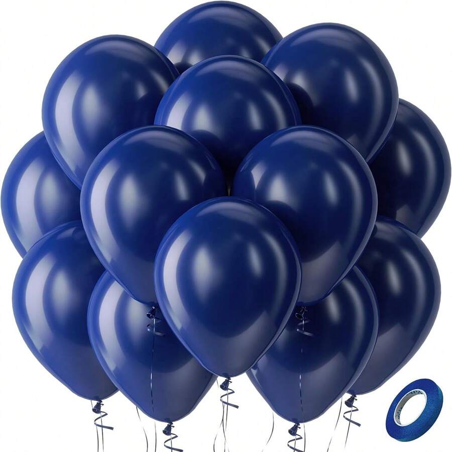 Navy Blue Latex Party Balloons, 50 Packs 5 Inch Round Helium Navy ...