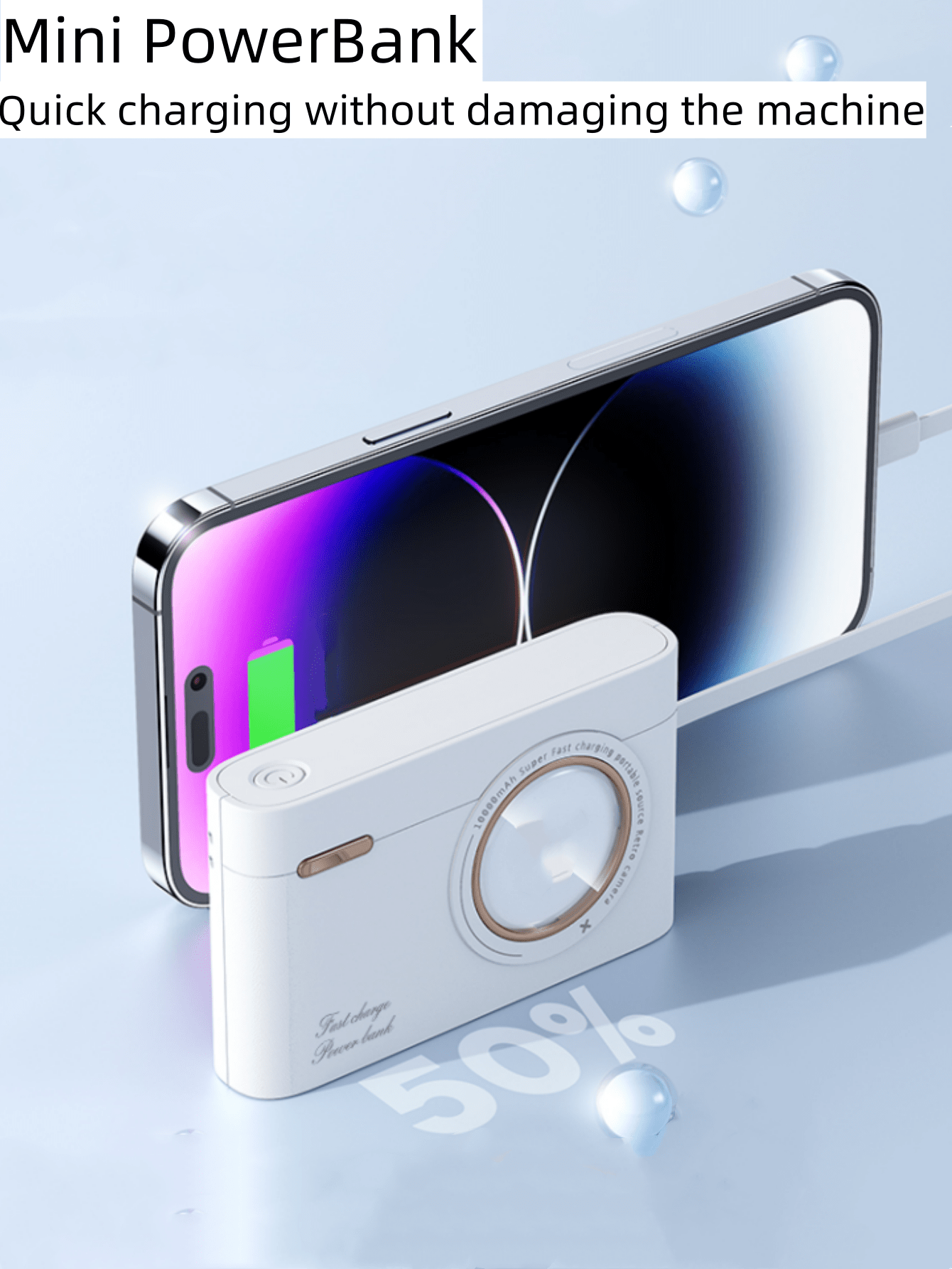 10000mAh Cute And Compact Portable Charger, 10W Universal Mobile Power ...