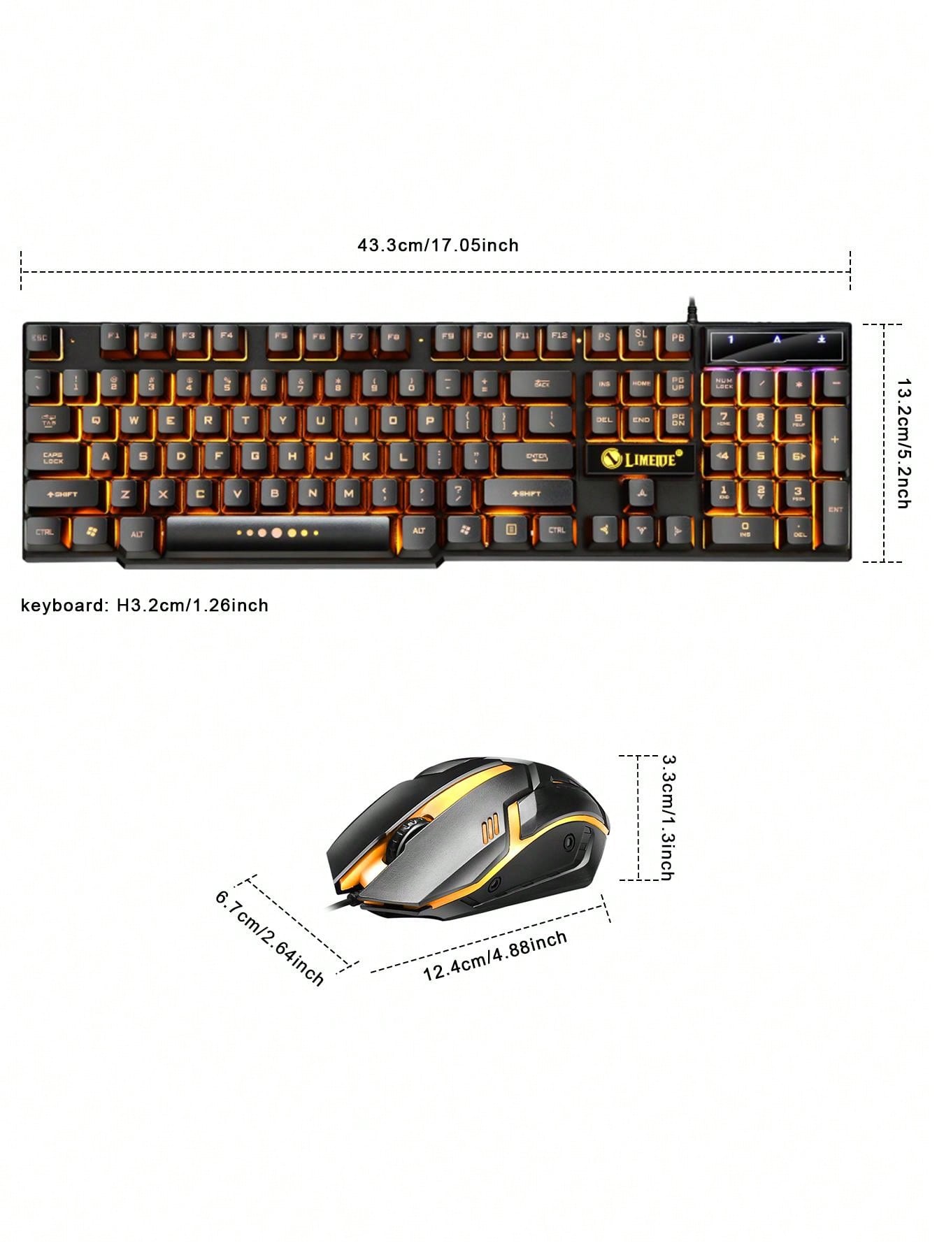 Cool Illuminated Gaming Keyboard & Mouse Set With Mechanical Feeling ...