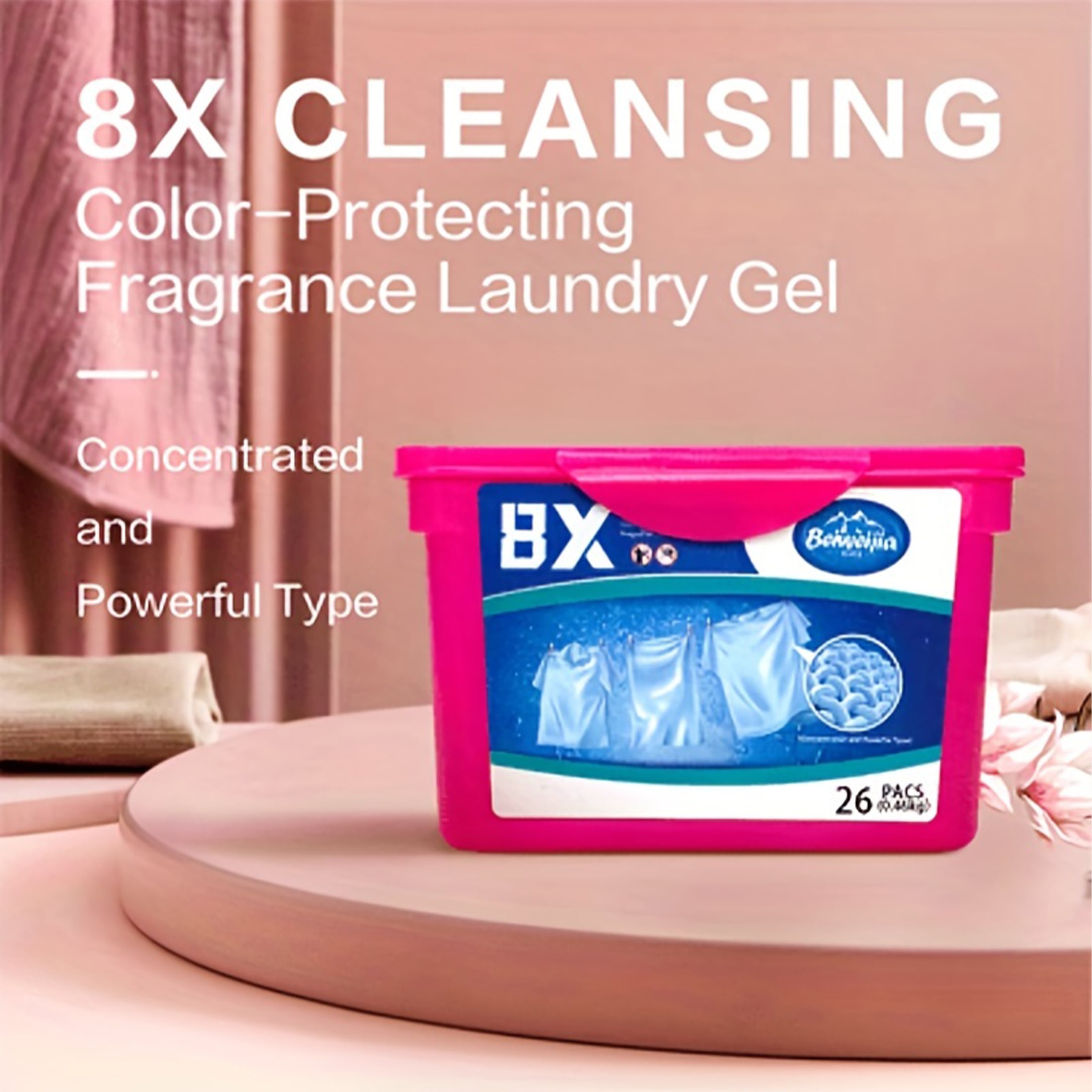 1box Of 26 Yellow Laundry Beads, Portable Simple Laundry Liquid, Home ...