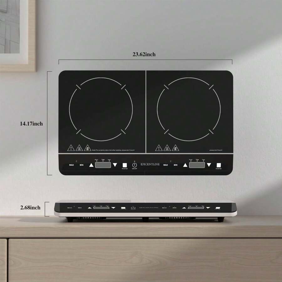 DEVILBISS Electric Double Induction Cooktop, Portable Induction Hob ...