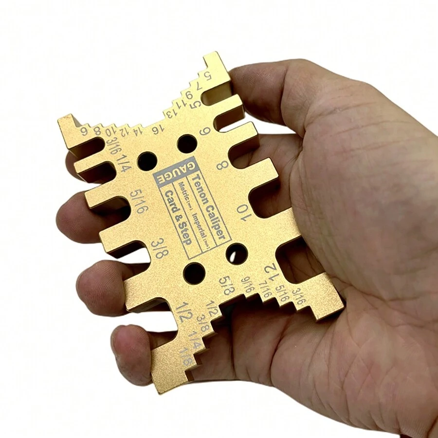 One Piece Gold Woodworking Tenon Gaps Gauge Measuring Card Workbench ...
