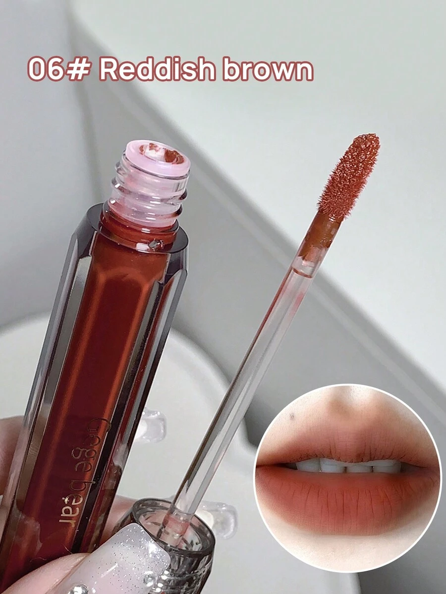 Gege Bear Brilho Labial Matte À Prova D' Água De Longa Duração, Efeito ...